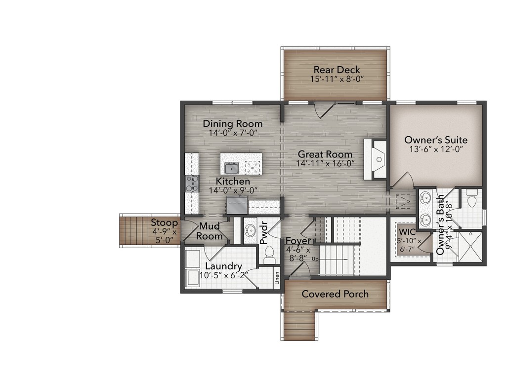 Bridgewater Floor Plan | 3 Beds, 2.5 Baths | Brown Haven Homes