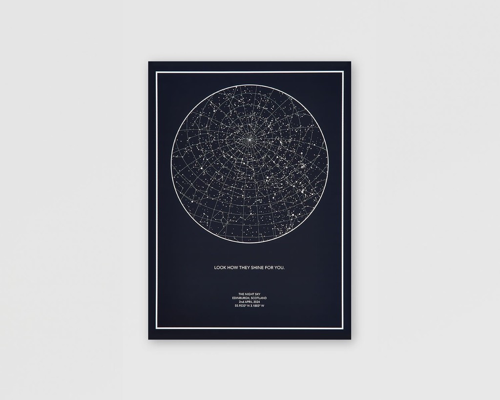 Night Sky Museum Grade Prints - The Night Sky - Custom Star Map