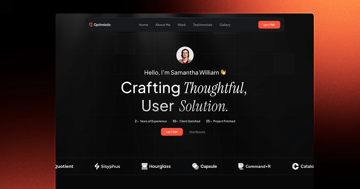 Optimistic - Portfolio Website