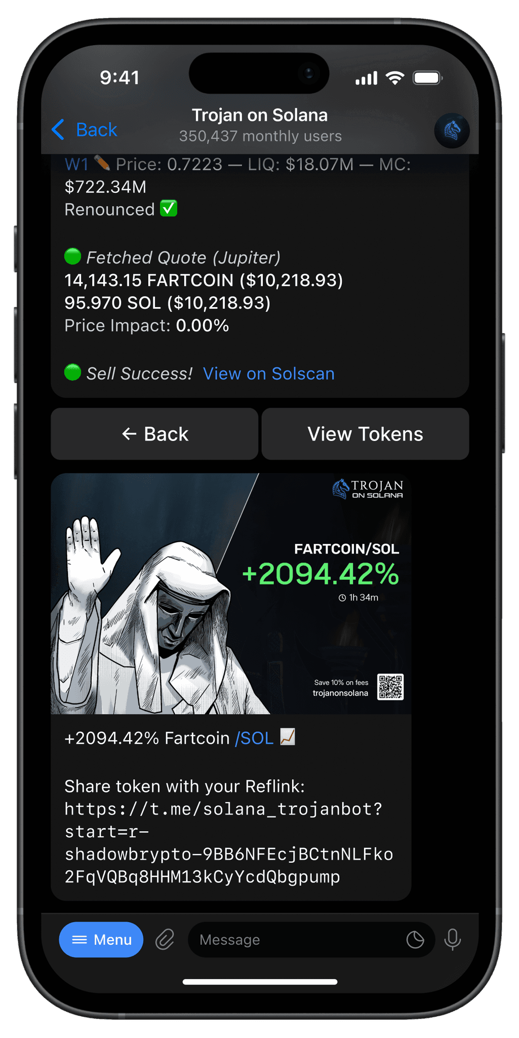 The Leading Telegram Trading Bot for Solana | Trojan On Solana