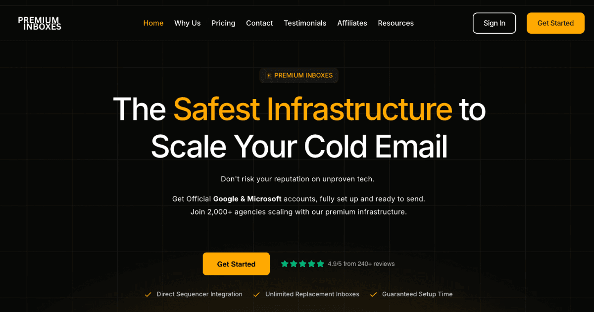 Premium Inboxes | Official Google / Microsoft Inbox Provider
