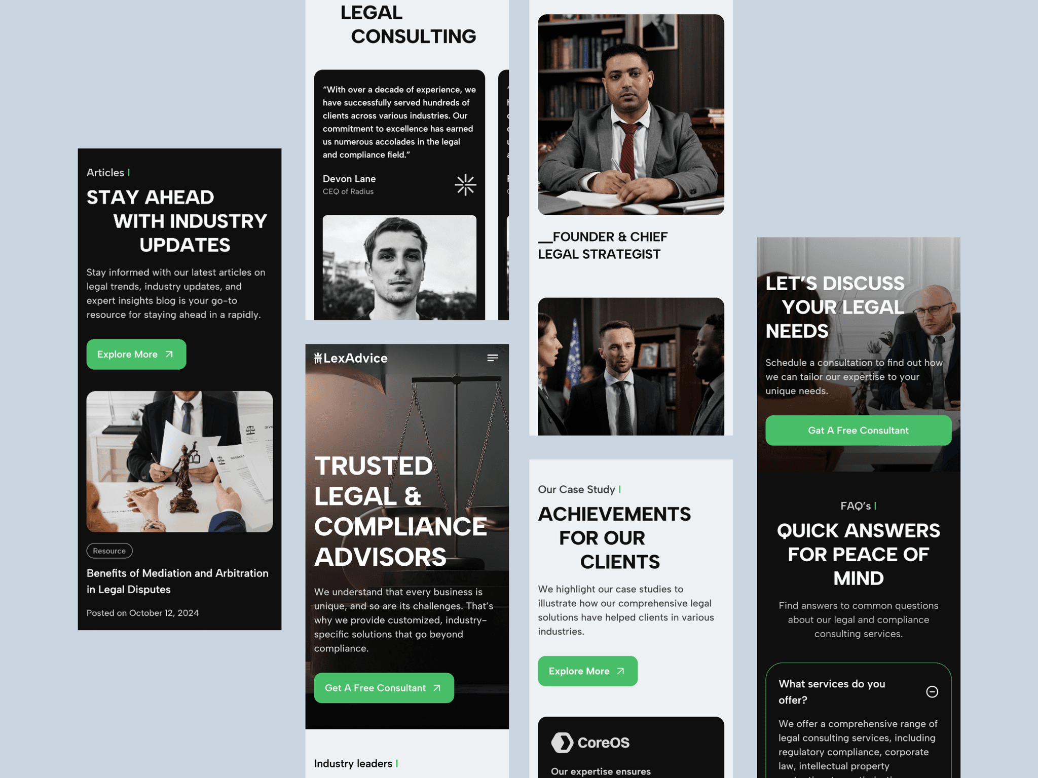 LexAdvise for Legal & Compliance Consulting - Grabui - Figma, Webflow ...