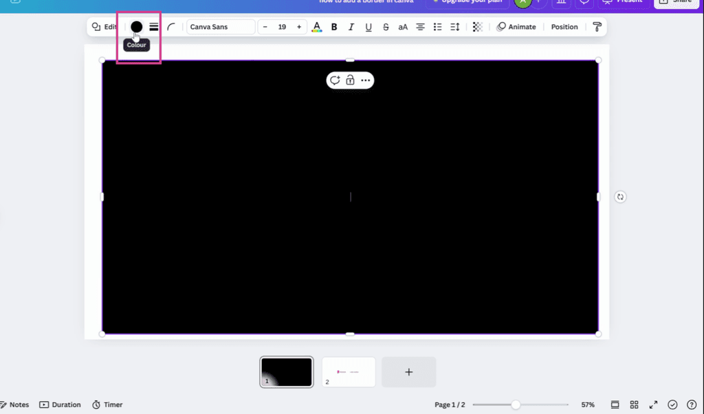 How to add a border in Canva
