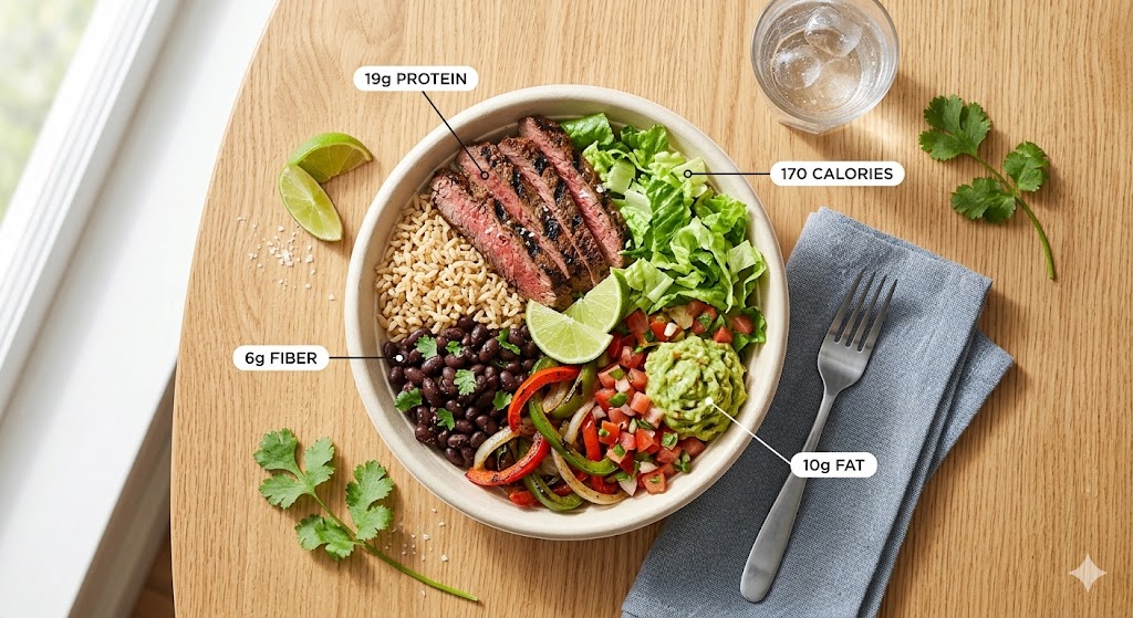 Chipotle Steak Bowl Nutrition Facts: Calories, Macros, and More | VoCal