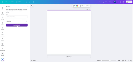 Come creare un codice QR in Canva – Tutorial rapido e facile - guida video di 1 minuto