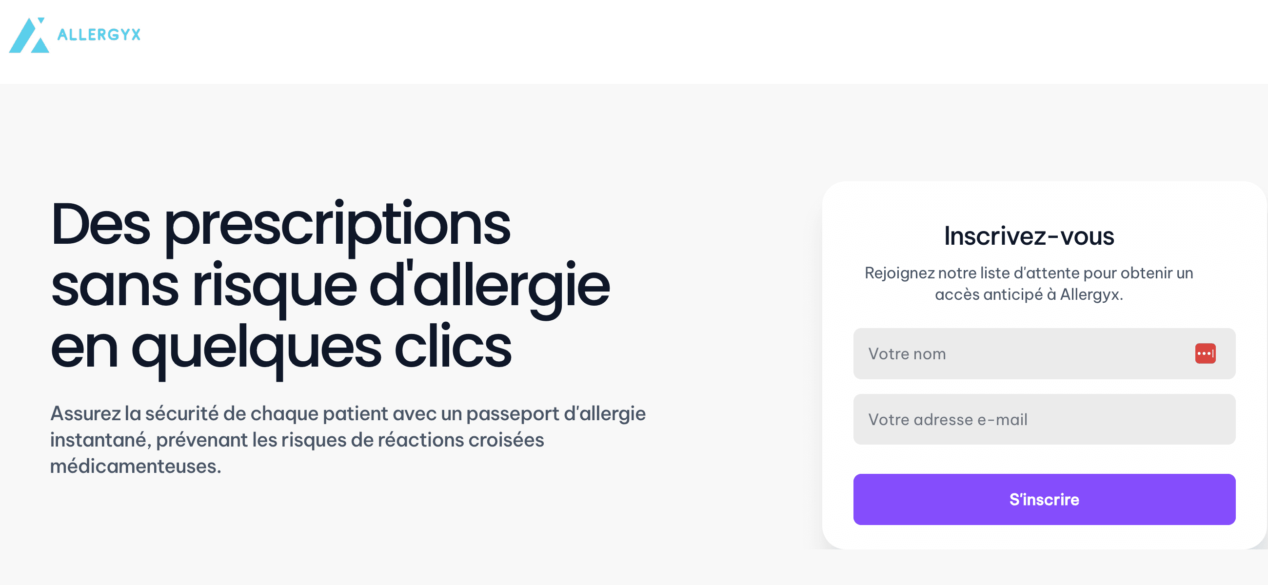 AllergyX - la solution digitale pour des soins sans risque d'allergie