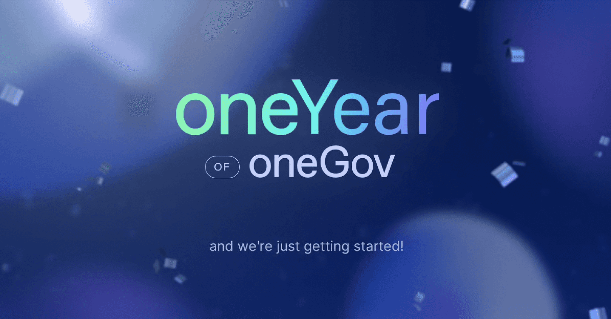 oneYear of oneGov