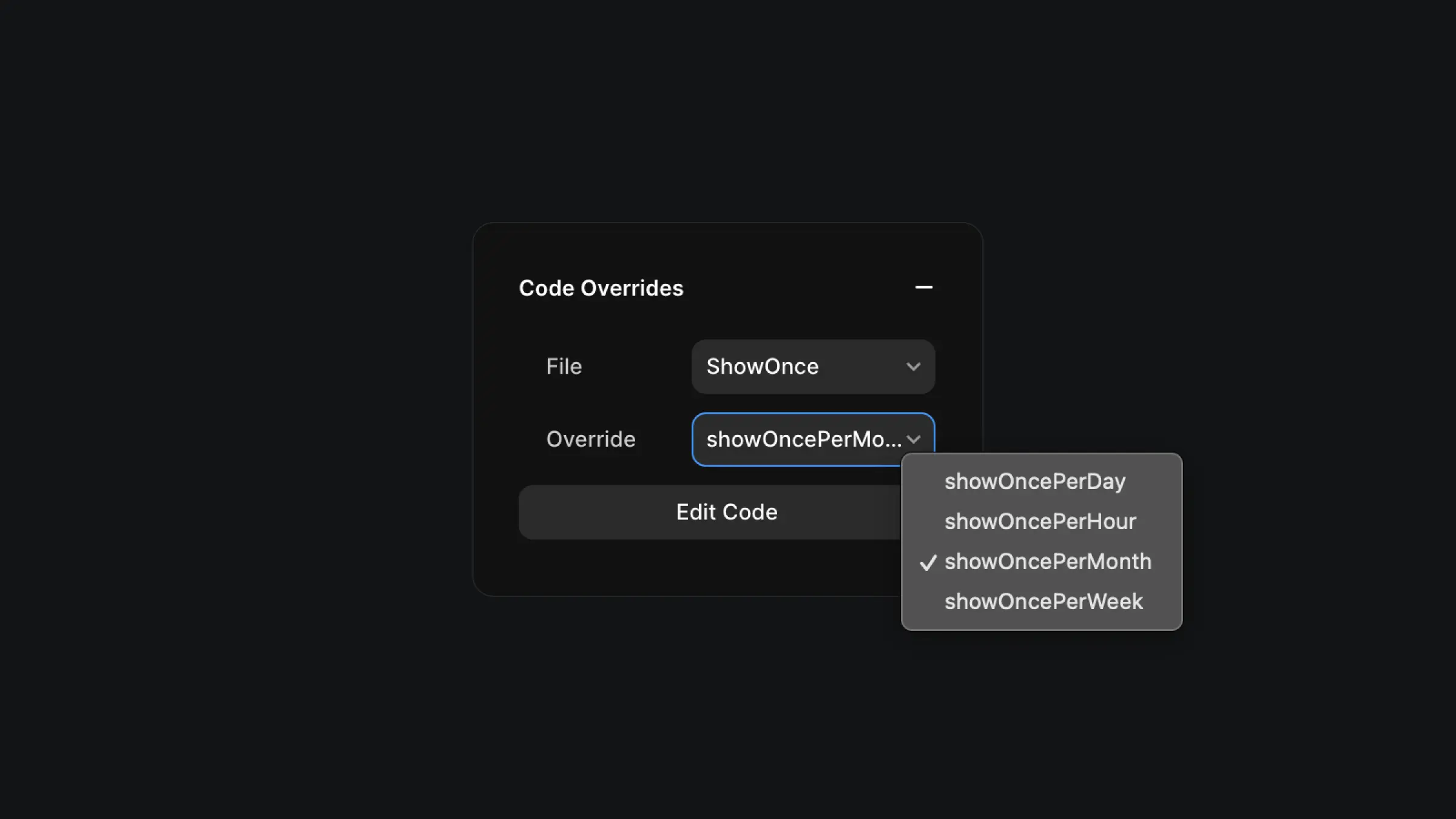 Show Once Code Override for Framer - Framer Resource