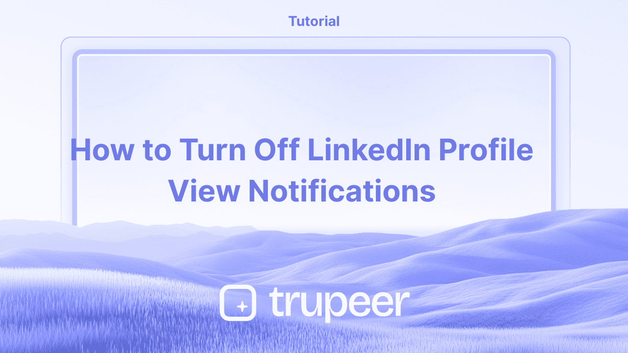 How to turn off LinkedIn showing profile views - 1 minute video guide
