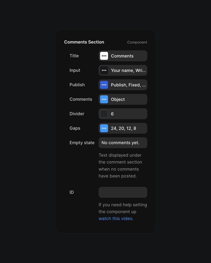 Comments Section Component for Framer — Framer Resource
