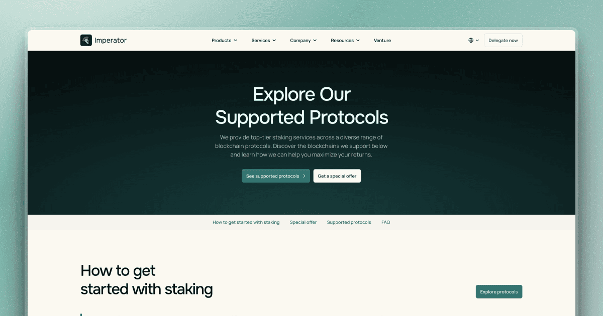 Staking Protocols - Access Top Blockchain Networks with Imperator