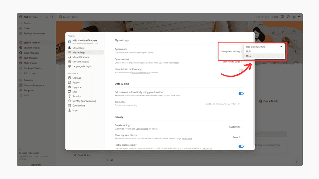How to Turn On & Off Dark Mode in Notion: The Ultimate Guide