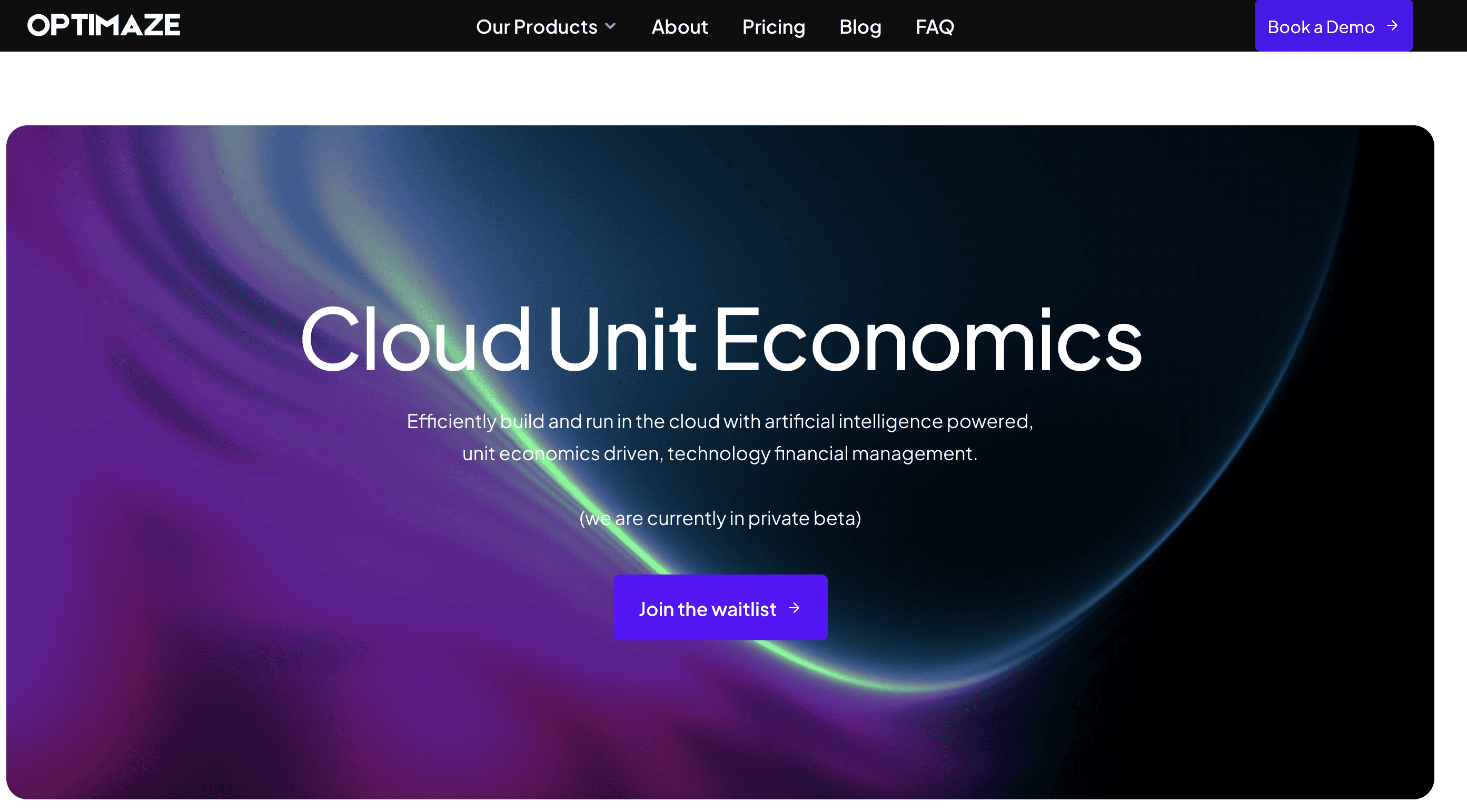 Optimaze: Cloud Attribution and Unit Economics for Enterprise