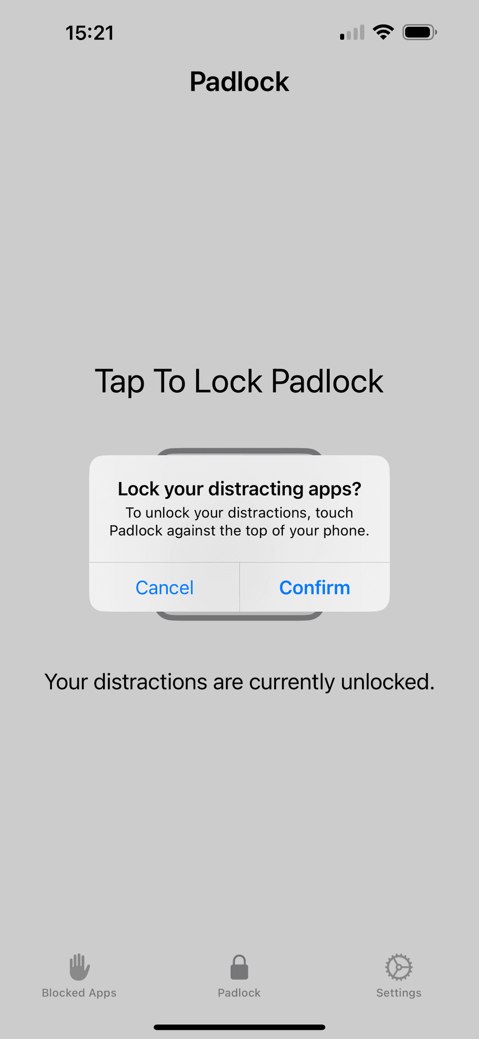 Padlock App - Remove Distractions