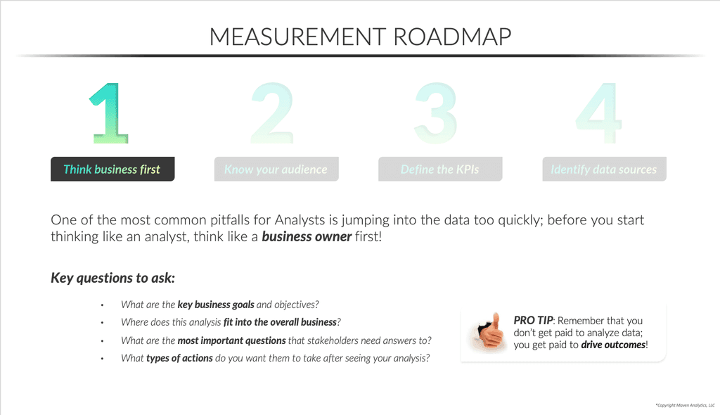 How to Build a Measurement Plan | Maven Analytics