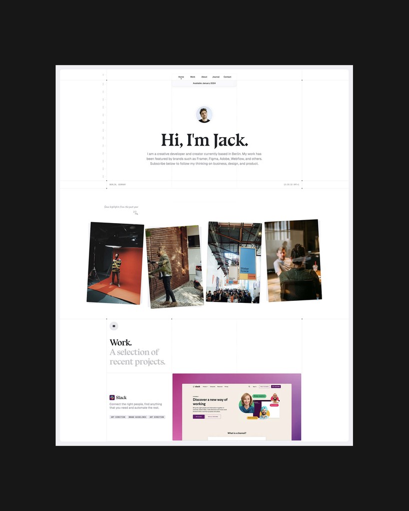 Benton—Framer Portfolio Template