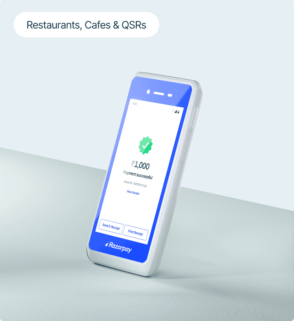 Razorpay POS Machine : Smart Swipe Machine for In-Store Payments