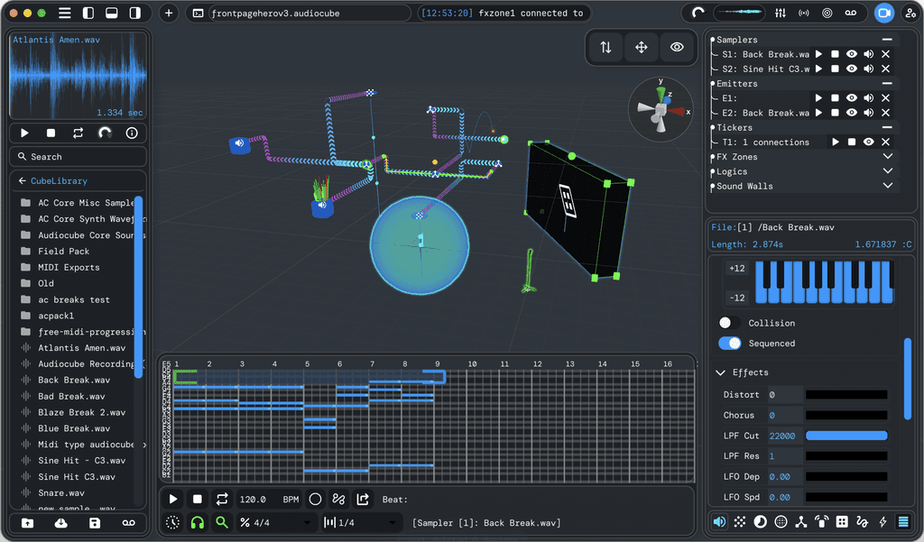 Audiocube → Explore Features