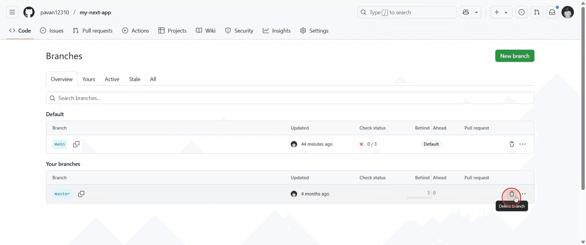 Cómo eliminar una rama en Github - Guía en vídeo de 1 minuto
