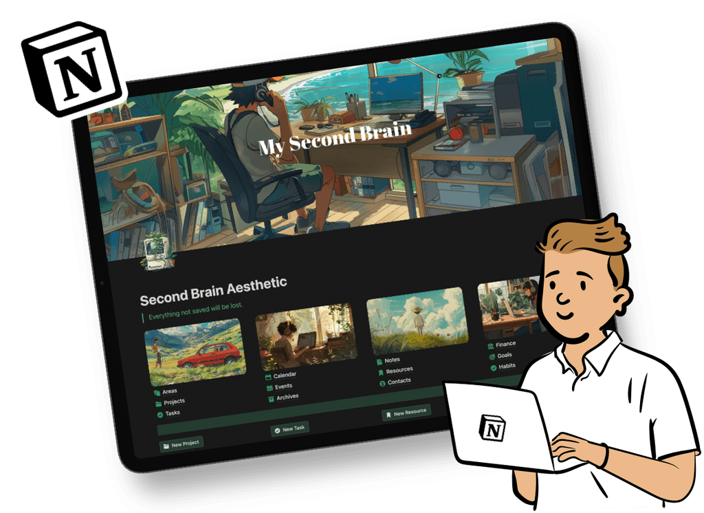 Best Notion Second Brain Template with PARA Method: Minimal and ...