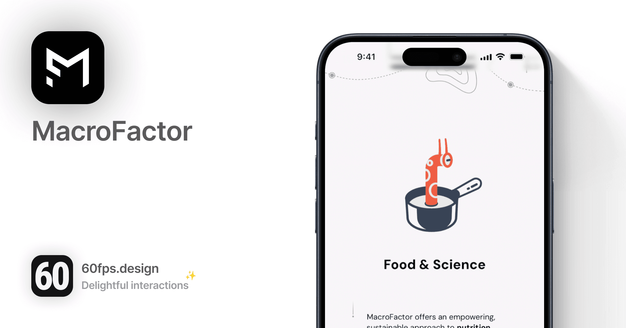 MacroFactor iOS App UI/UX animation