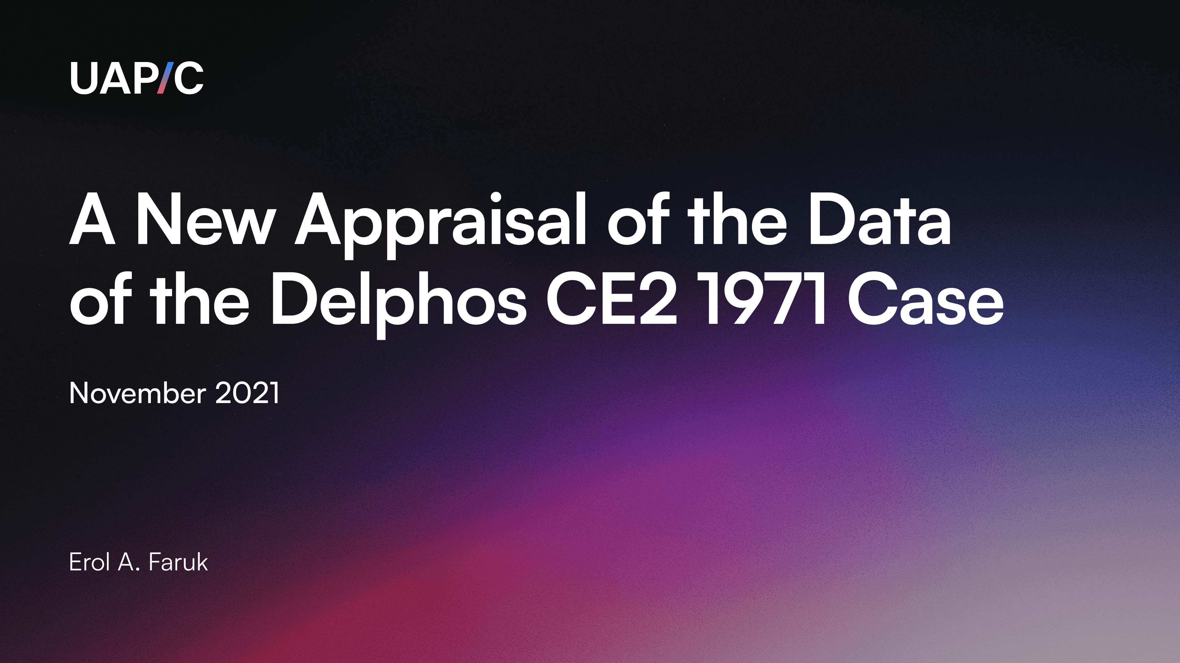 A New Appraisal of the Data of the Delphos CE2 1971 Case