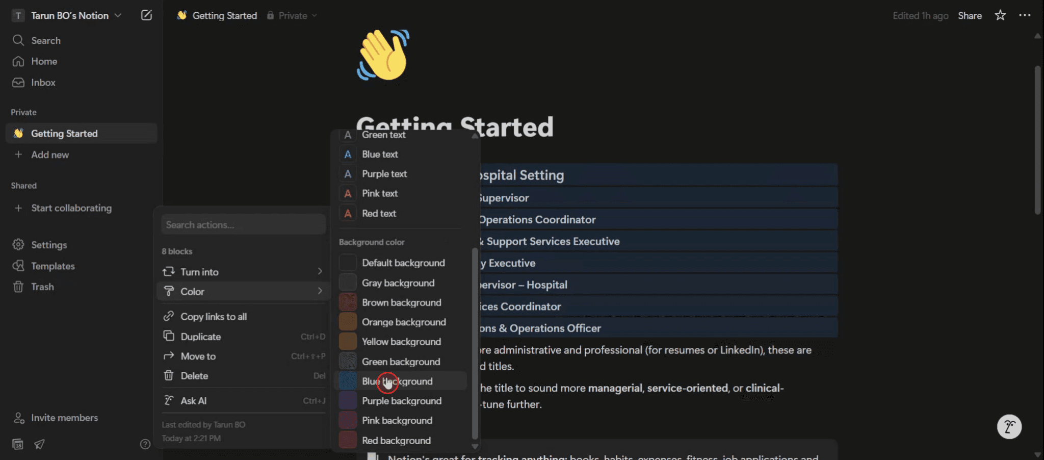 How to Change Notion Background Color - 1 minute video guide