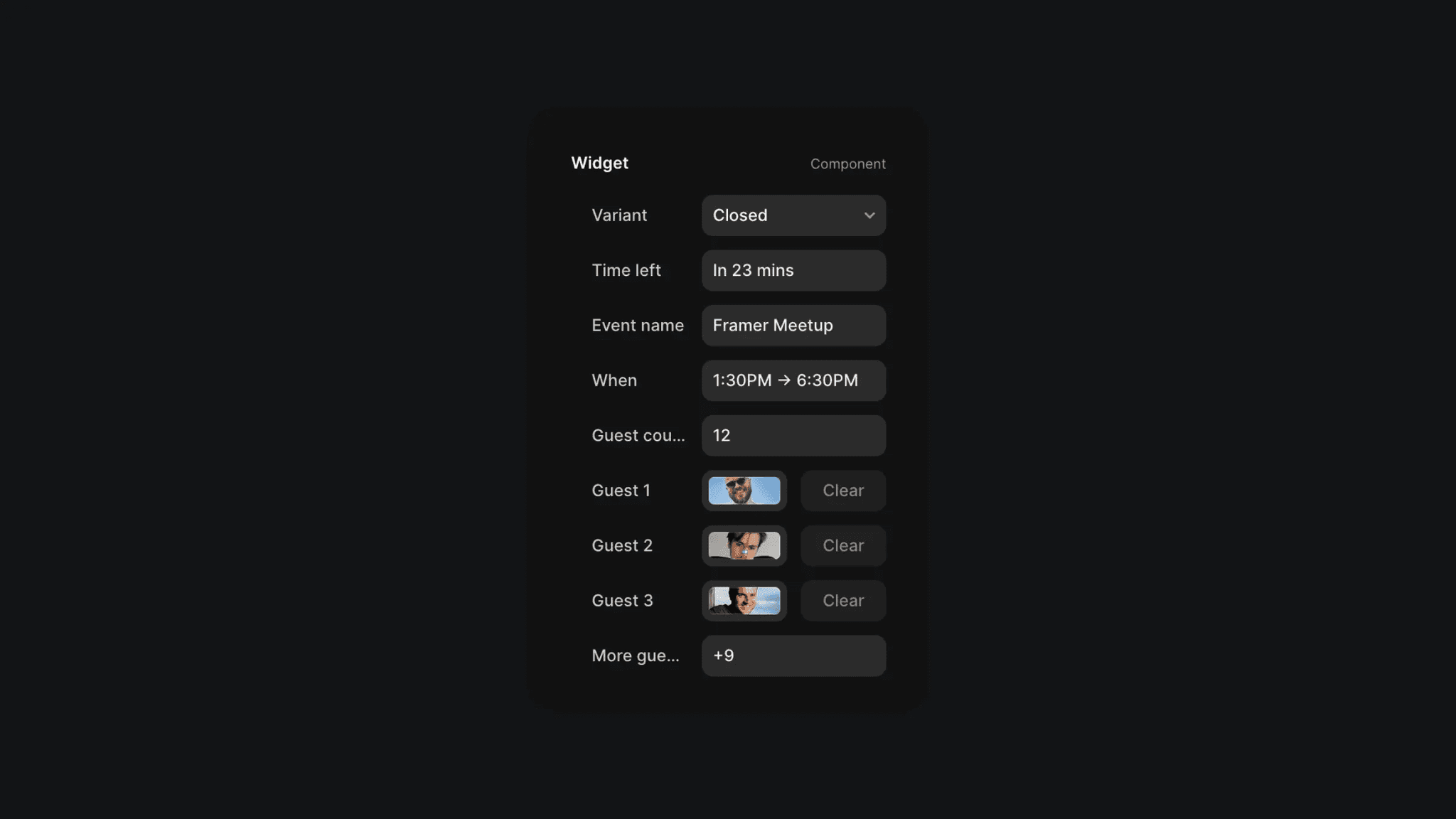 Calendar Widget Animation in Framer — Framer Resource