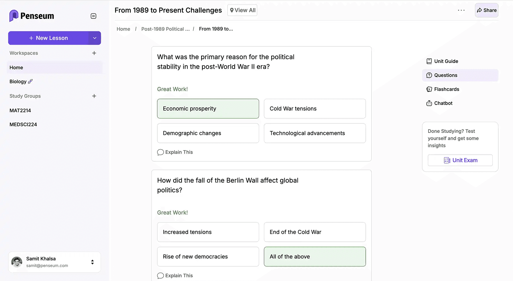 AI Tutor and Study Guide for Social Sciences - Penseum