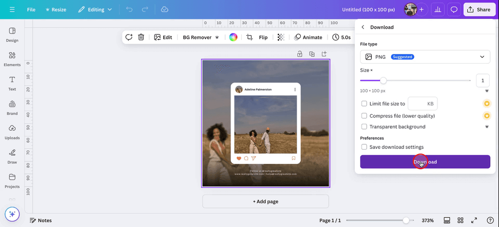 How to Make an Image Higher Resolution in Canva - 1 minute video guide