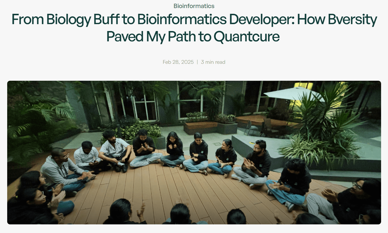 From Biology Buff to Bioinformatics Developer: How Bversity Paved My ...