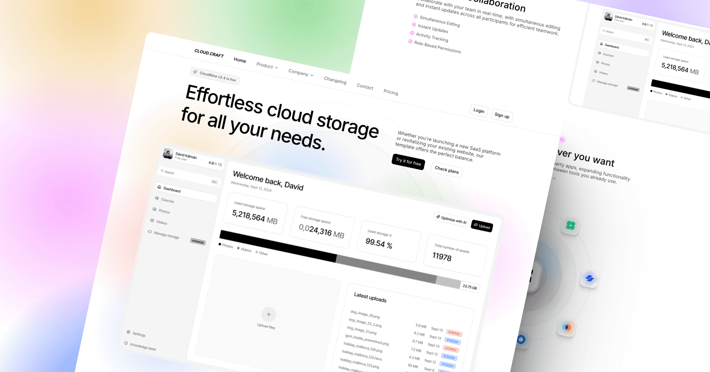 CloudCraft · SaaS Framer template - clicks.supply