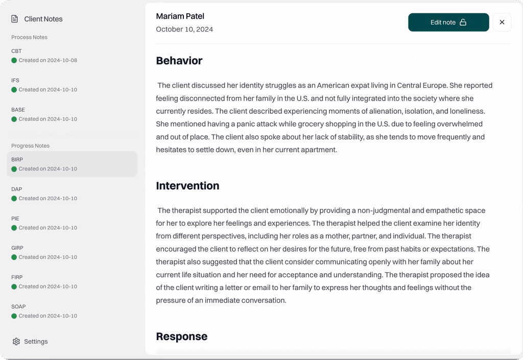 Klarify - AI Assistant for Therapists