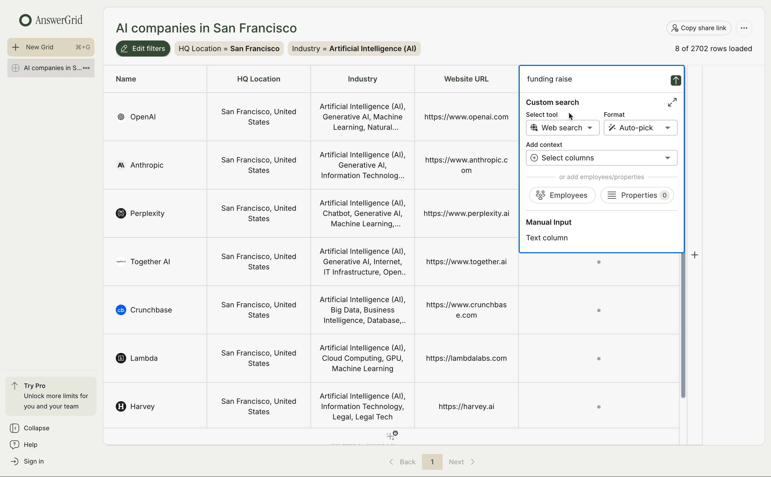 AnswerGrid's bulk extraction - Assistive AI-UX Interaction | #1 library of AI-UX interactions | All