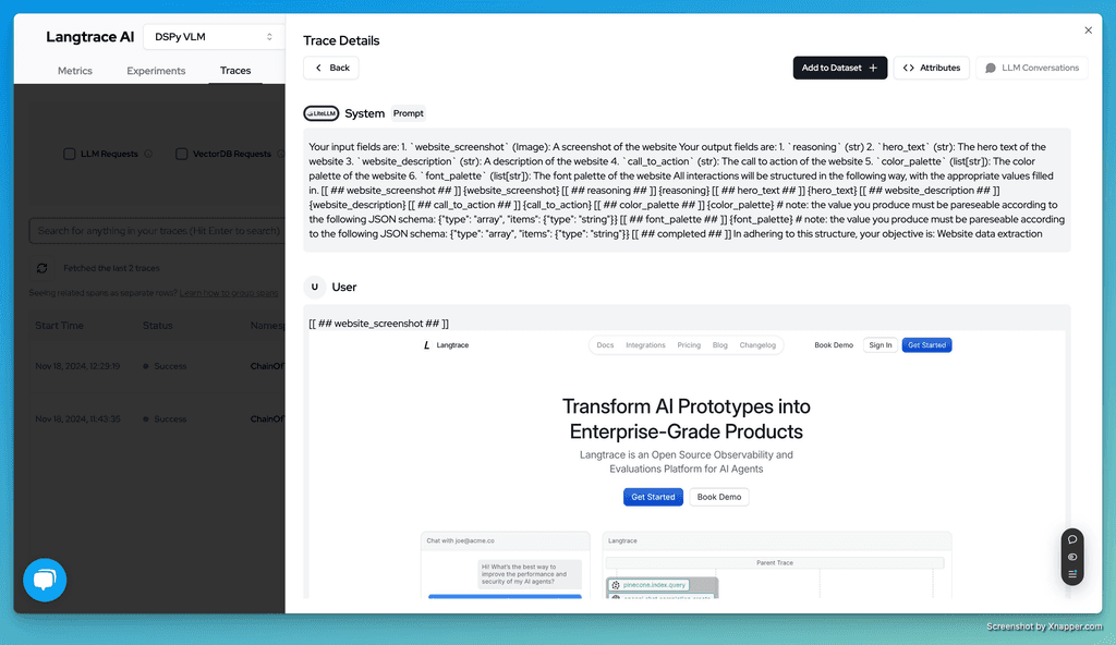 Attribute Extraction from Images using DSPy - Langtrace