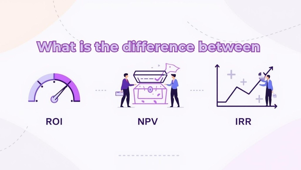 What is the difference between ROI, NPV and IRR?