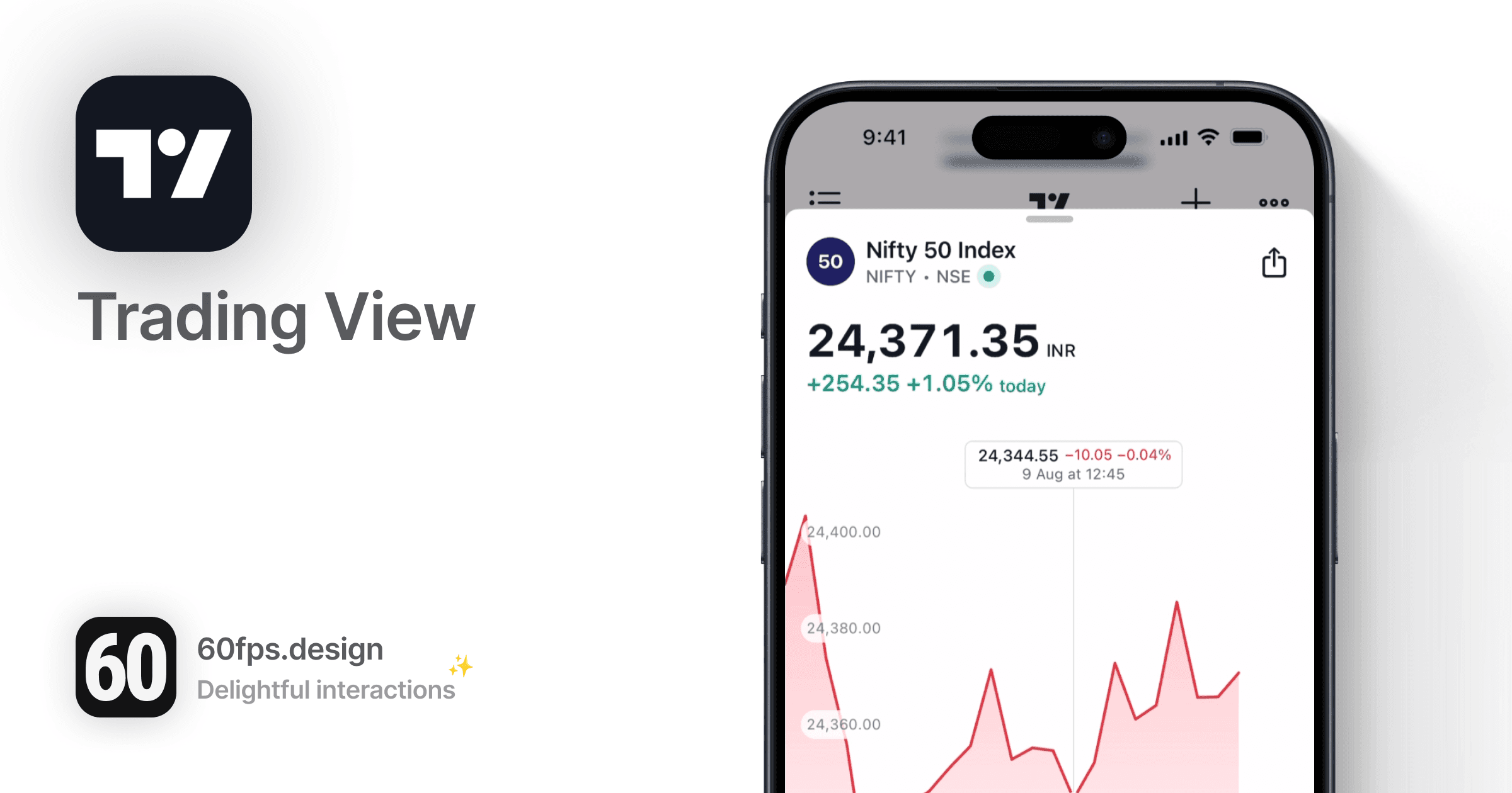 Trading View iOS App UI/UX animation
