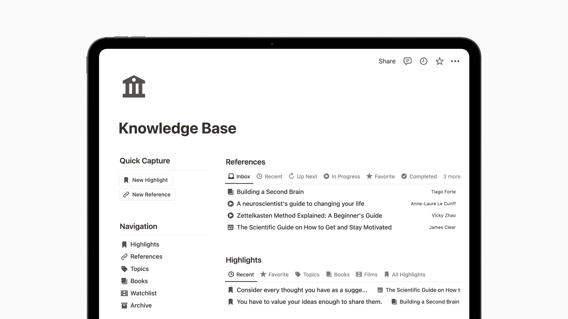 Knowledge Base | Notion Template