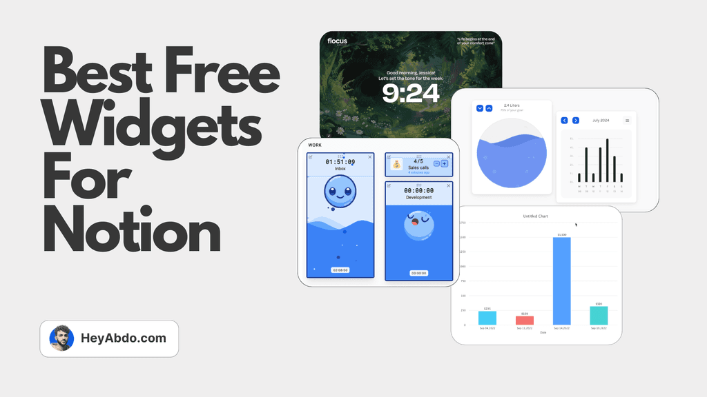 Best 50+ Free Notion Widgets to Enhance Your Workflow