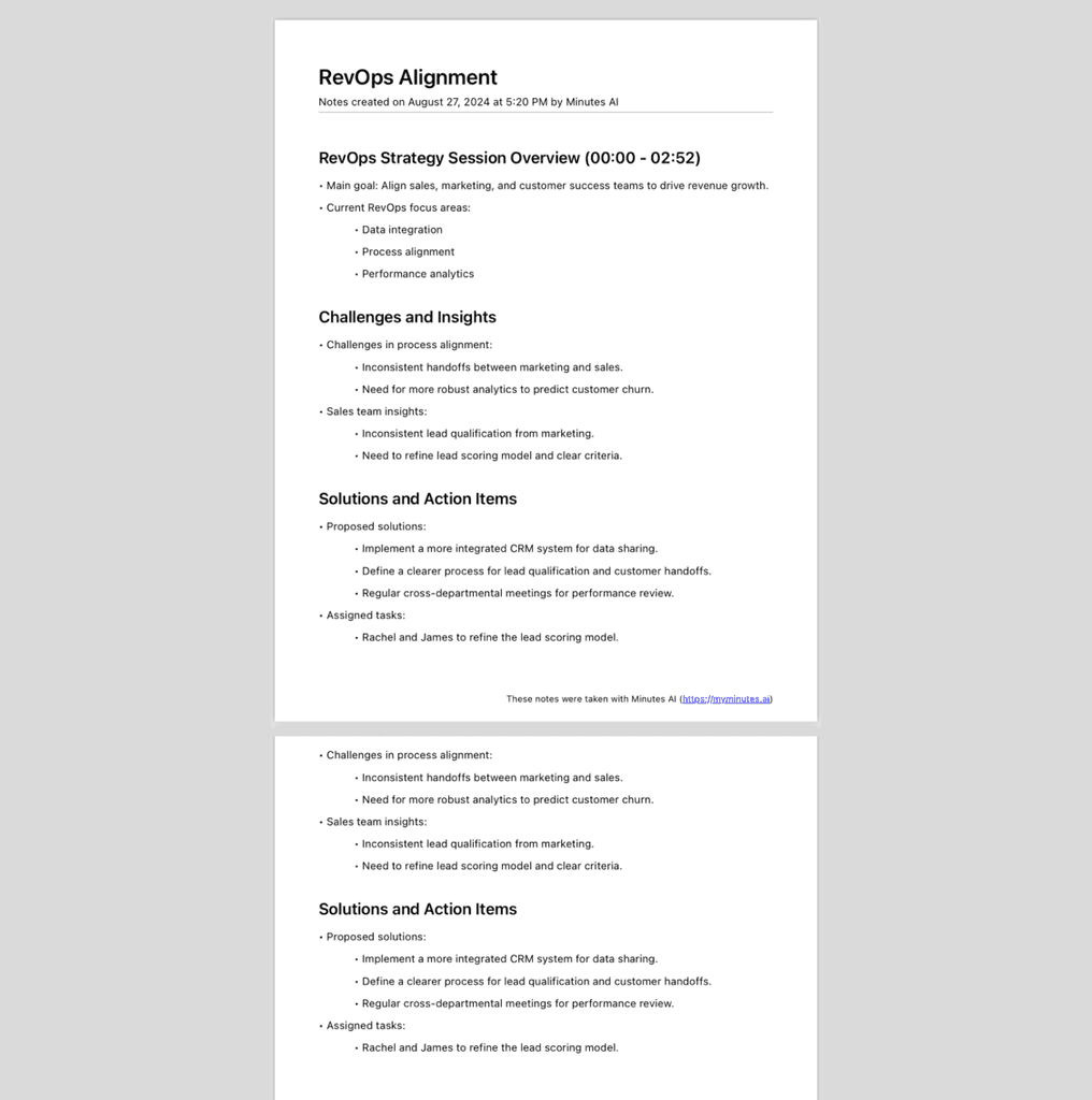 Minutes - AI Note Taking & Transcription