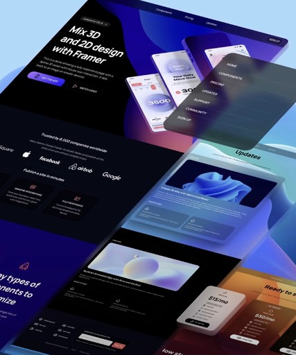 Framer: Responsive 3D Website Templates