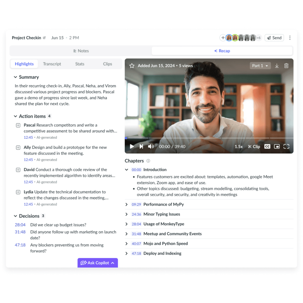 AI Notes and Meeting Recaps | Fellow