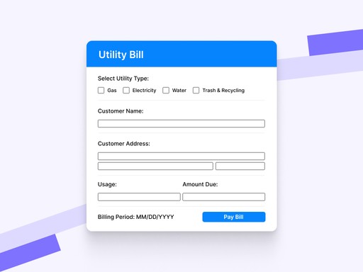 Free Editable Utility Bill Template - Formflow | Formflow