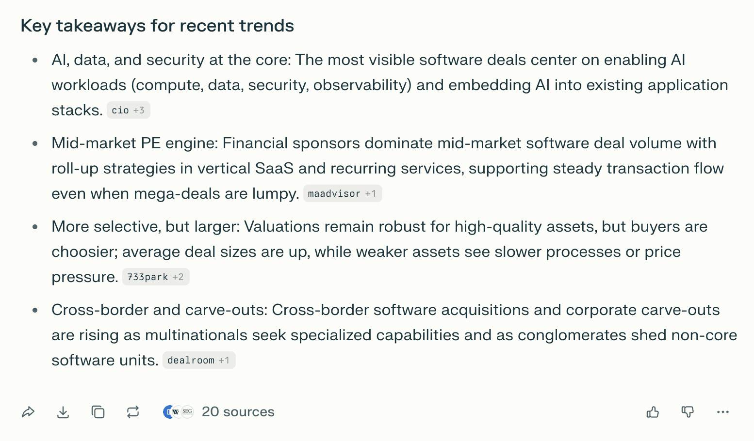 Compile list of recent M&A transactions - Perplexity Hub