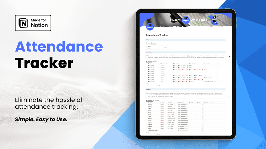 Notion For Teachers: Templates | Notion Notion Student Tracker