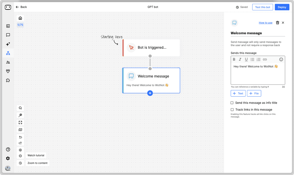 Create AI Chatbot in 5 Steps Without Coding | WotNot