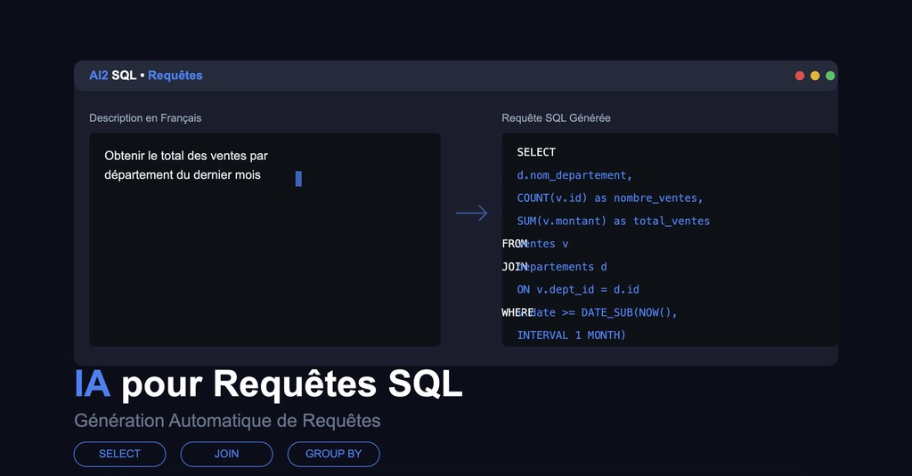 IA pour Requêtes SQL : Générateur Automatique - AI2sql.io