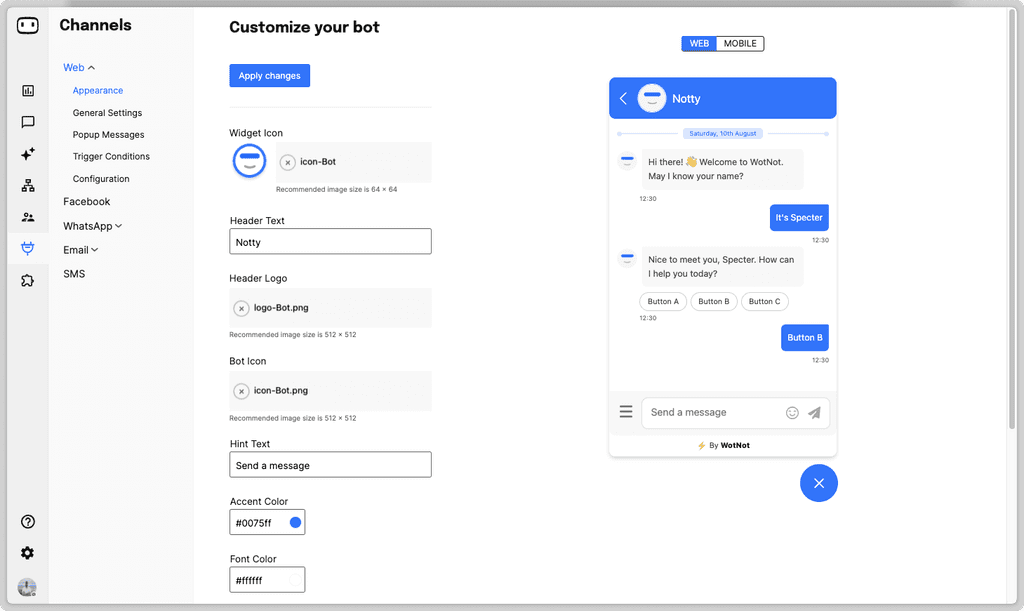 Create AI Chatbot in 5 Steps Without Coding | WotNot