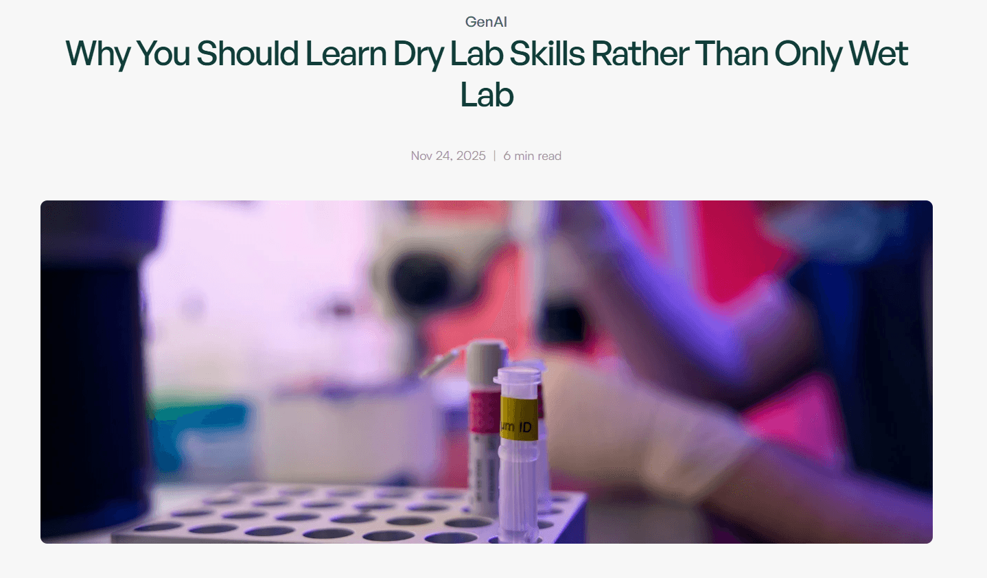 Why You Should Learn Dry Lab Skills Rather Than Only Wet Lab - Bversity