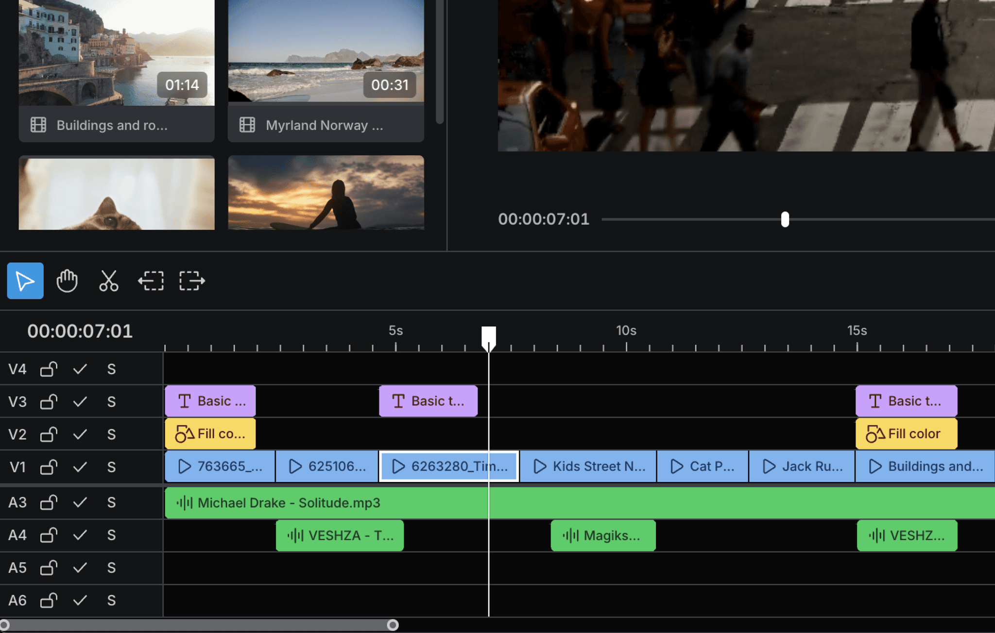 elevate.io video editing features